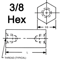 Irwin: 3/8 Hex Female Standoffs